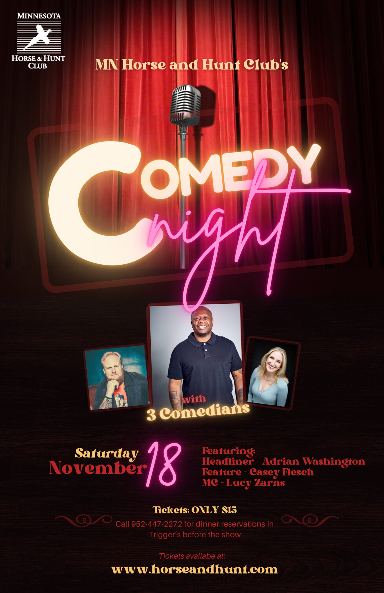 Comedy Night Event Tickets - Minnesota Horse & Hunt Club