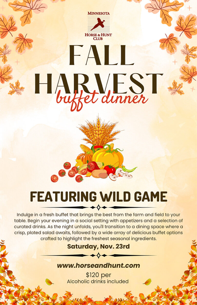 Fall Harvest Buffet Dinner (November 2024) - Minnesota Horse & Hunt Club
